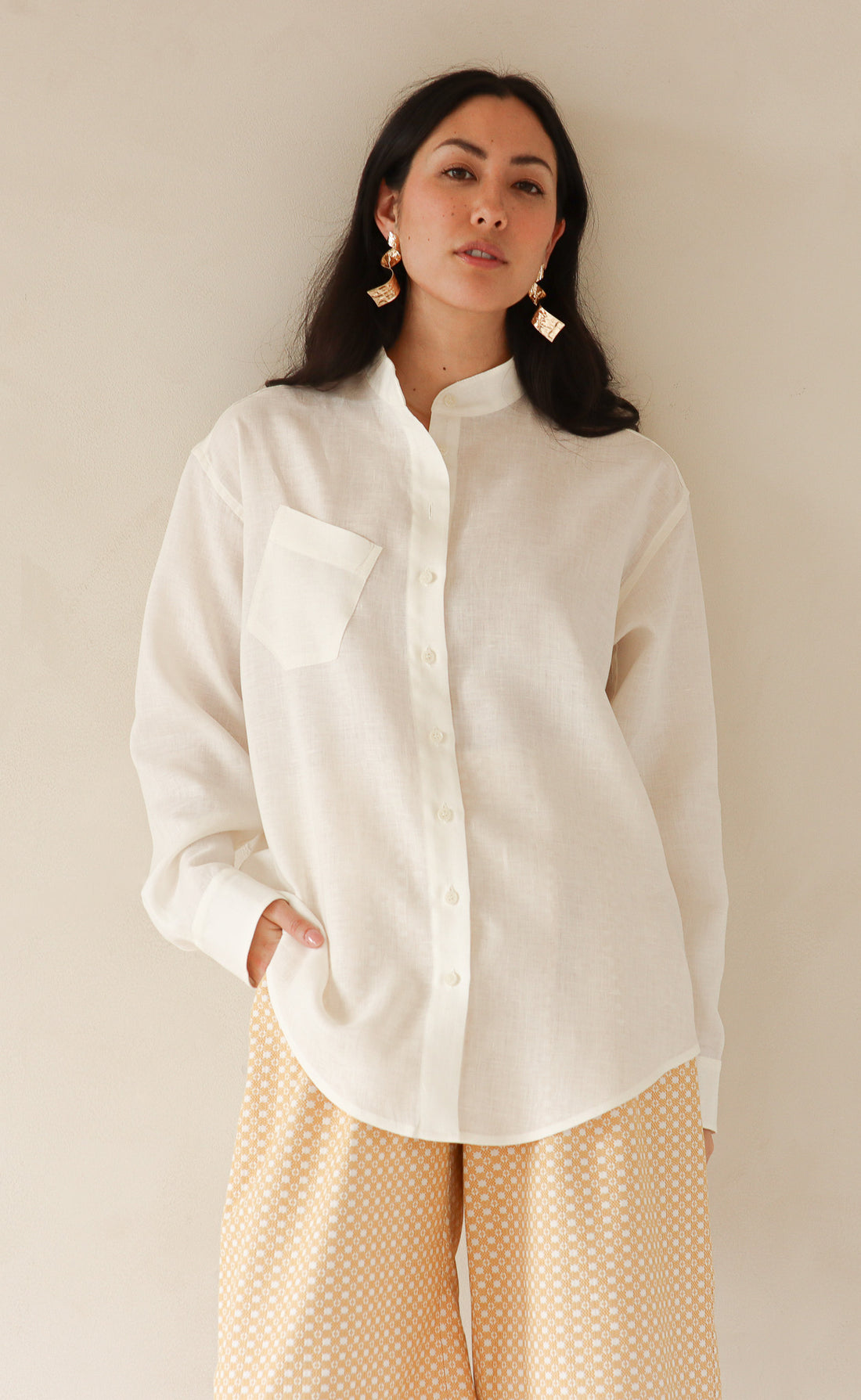 The Friend - Women's 100% Linen White Tunic – Power Of My People