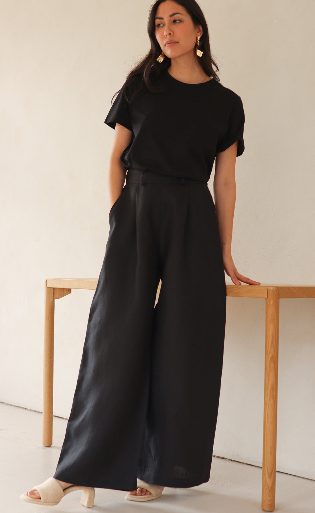 The Maximalist - Long Pants - Black Linen – Power Of My People